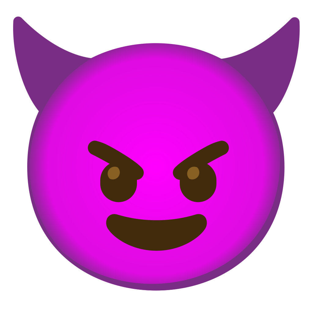 😈 Smiling Face With Horns Emoji, Devil Emoji, Imp Emoji