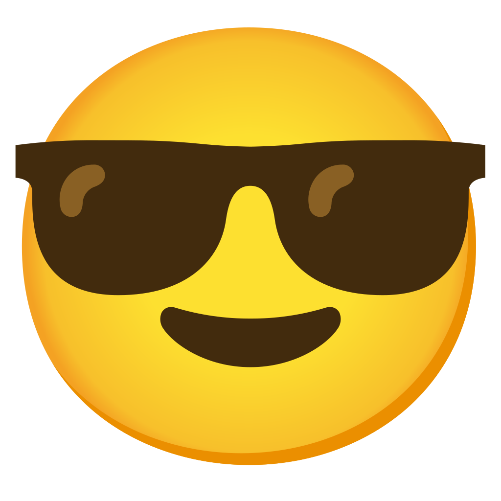 😎 lächelndes Gesicht mit Sonnenbrille Emoji