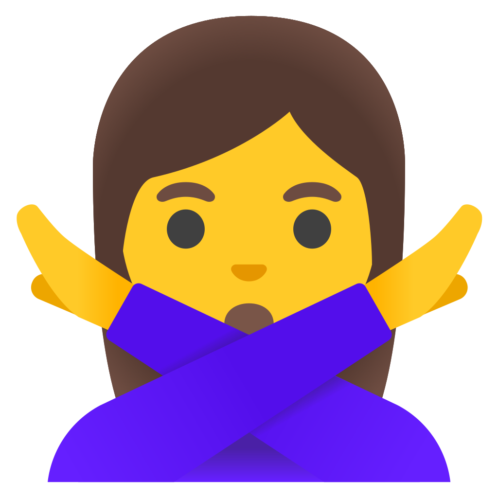 🙅‍♀️ Femme Faisant Un Geste D’interdiction Emoji