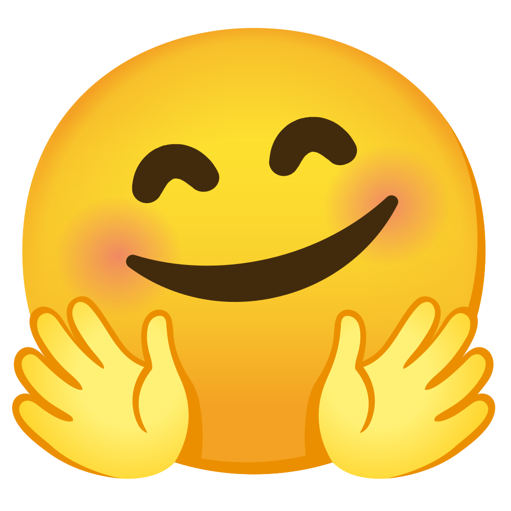 🤗 Gesicht mit umarmenden Händen Emoji, Umarmungs-Emoji