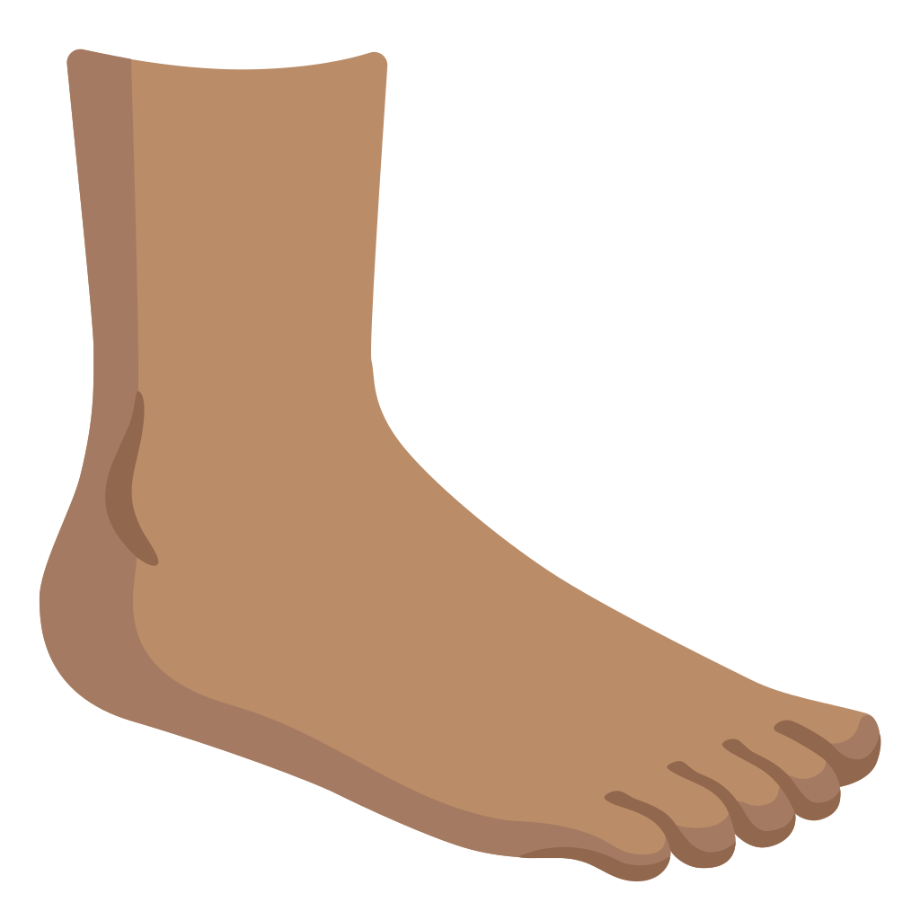 🦶🏽 Pé: Pele Morena Emoji