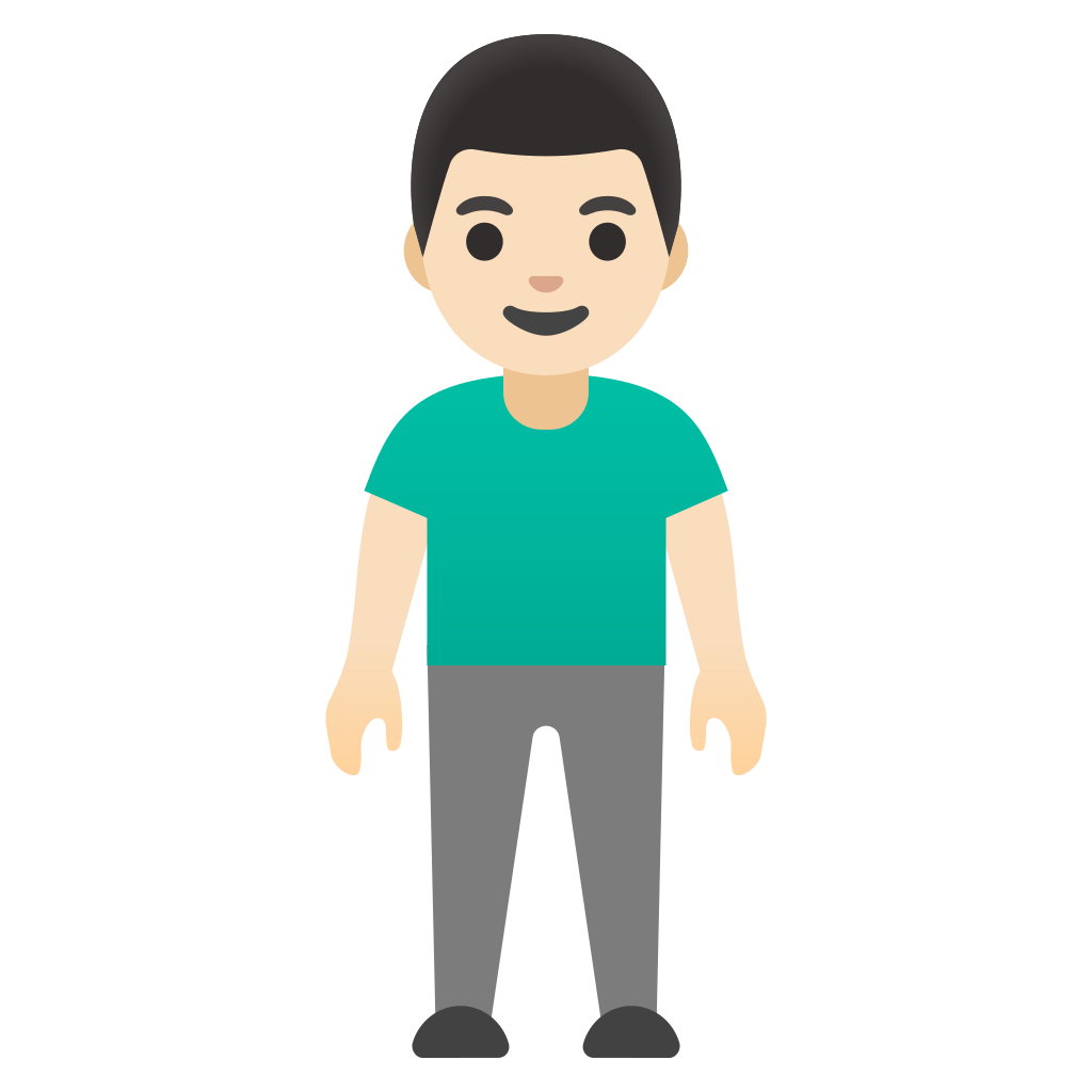 🧍🏻‍♂️ Homme Debout : Peau Claire Emoji