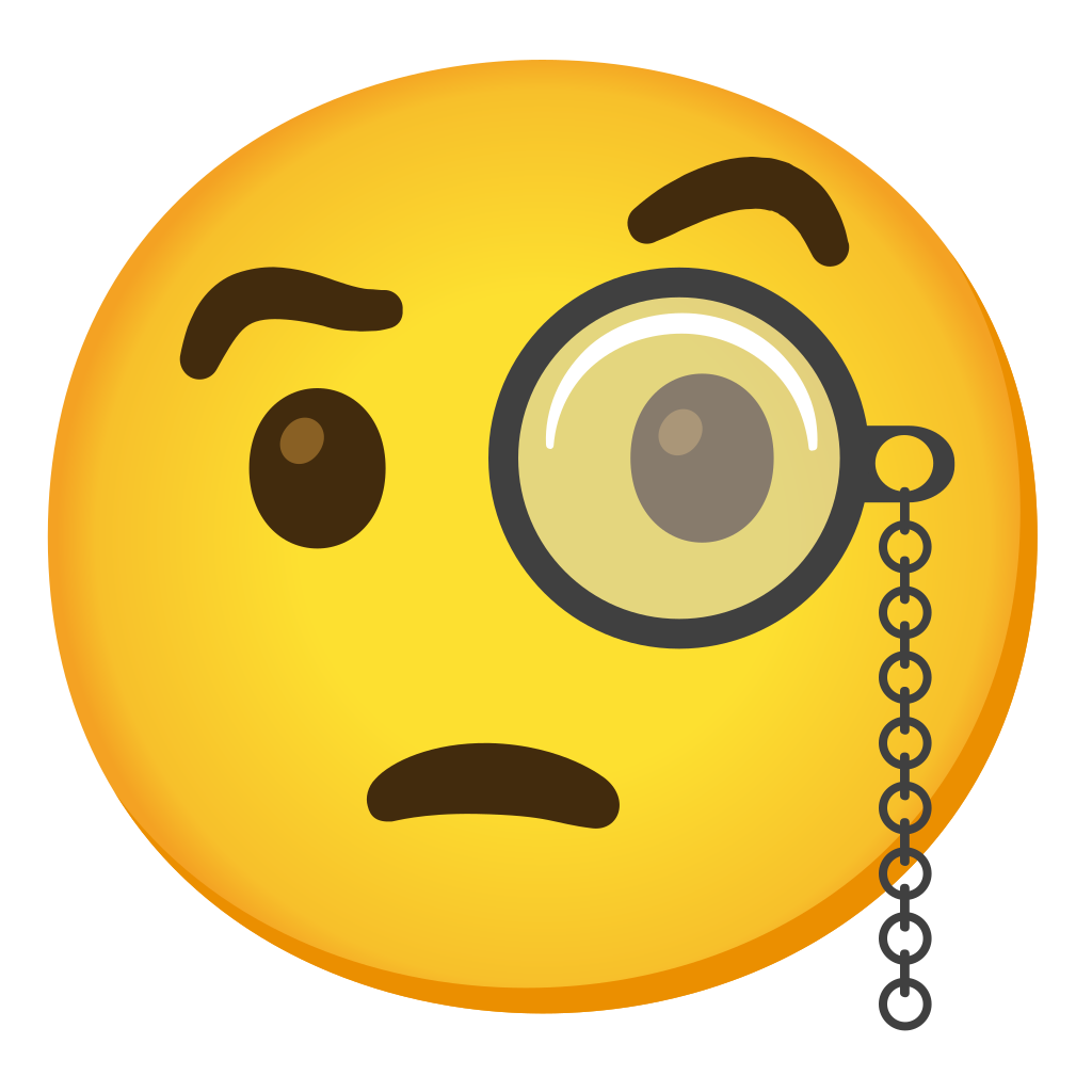 🧐 Gesicht mit Monokel Emoji