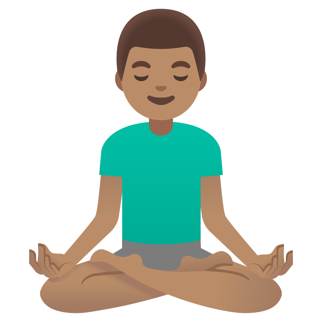 🧘🏽‍♂️ Man In Lotus Position: Medium Skin Tone Emoji
