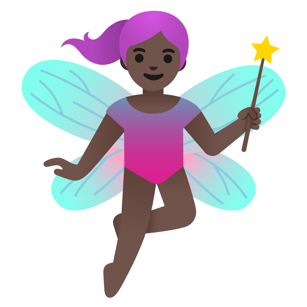 🧚🏿‍♀️ Fée : Peau Foncée Emoji