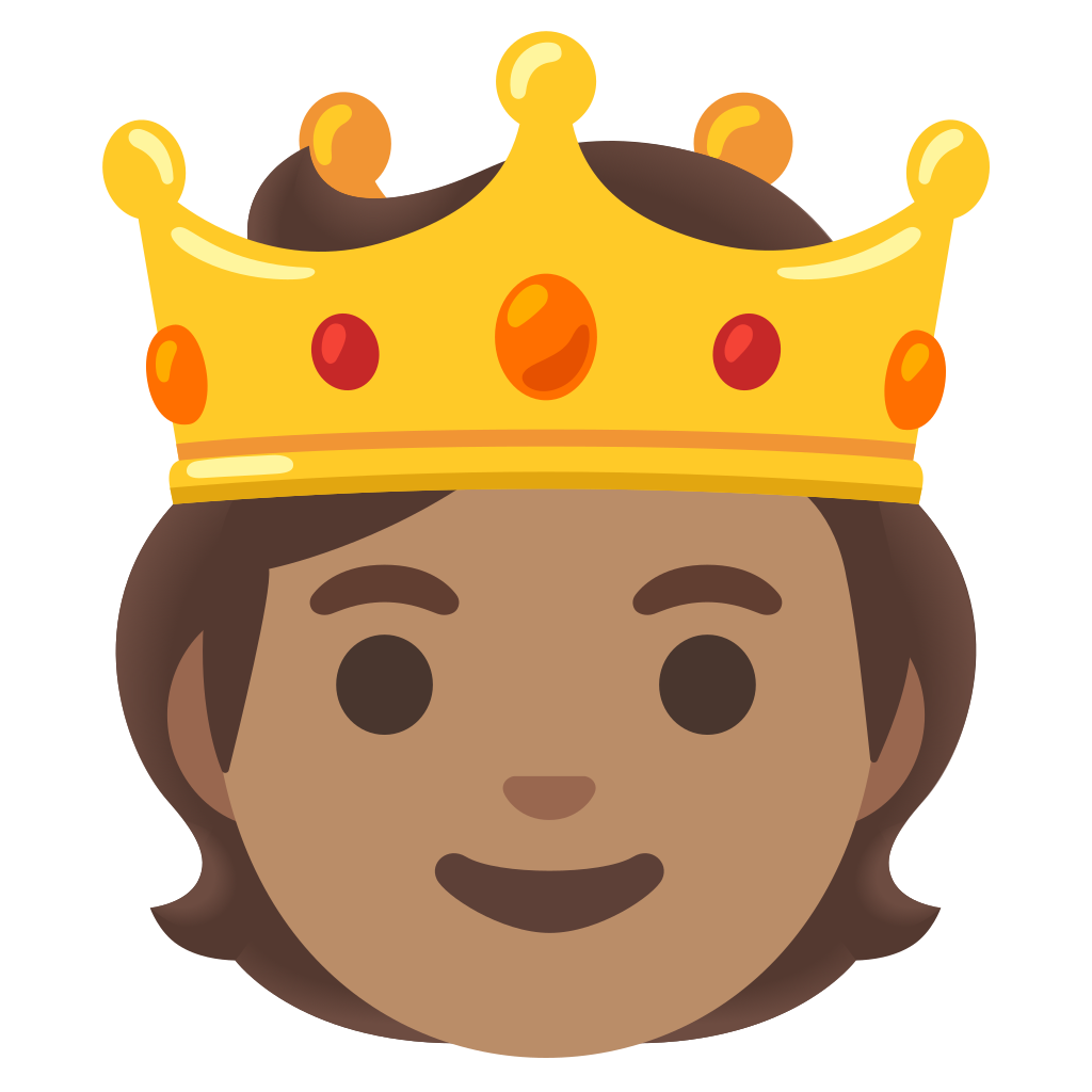 🫅🏽 Persona Con Corona: Tono De Piel Medio Emoji
