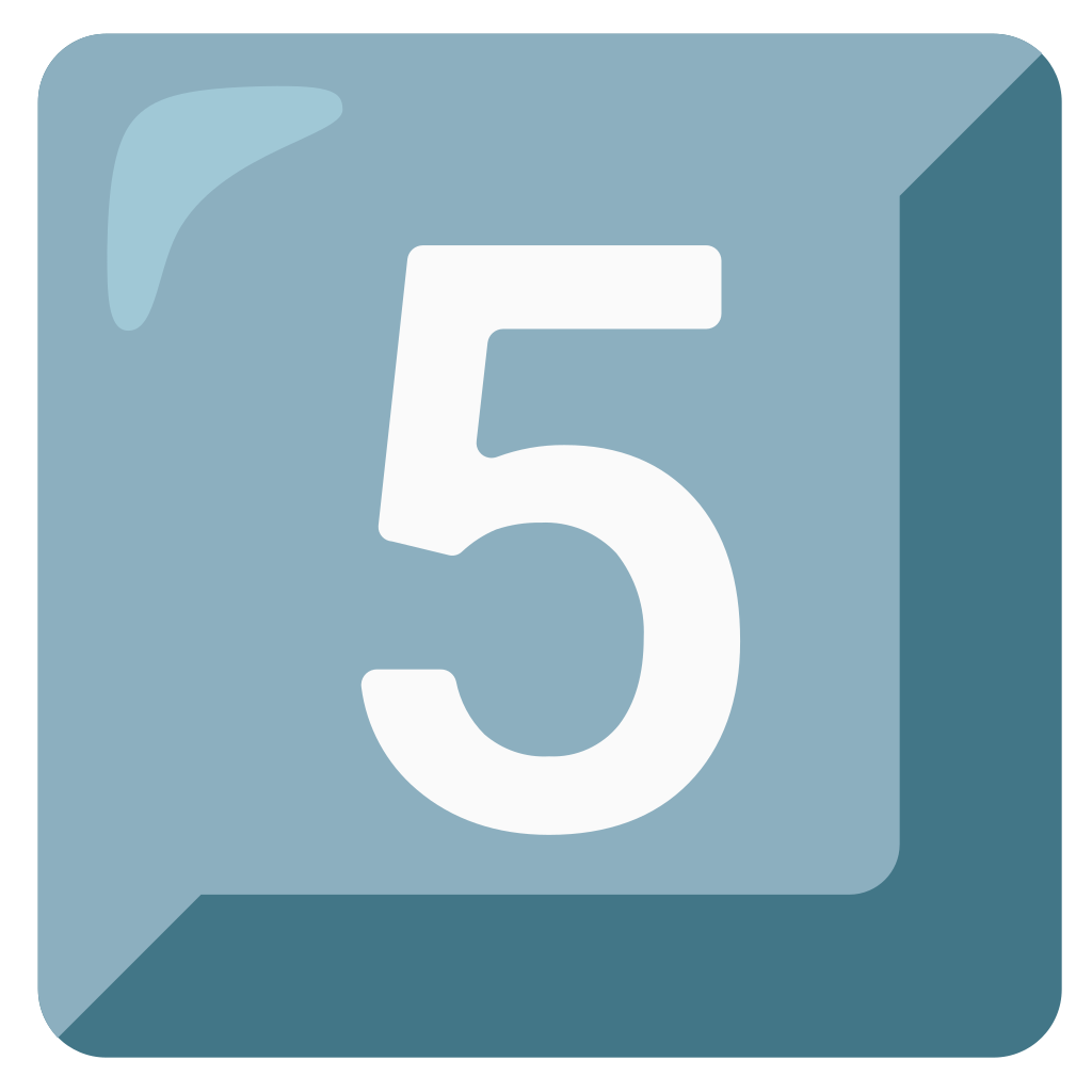 5️⃣ Tecla: 5 Emoji