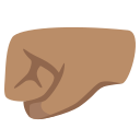 🤛🏽 Left-Facing Fist: Medium Skin Tone Emoji