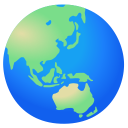 🌏 Globe Showing Asia-Australia Emoji, Asia and Australia Emoji