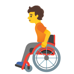 🧑‍🦽 Person in manuellem Rollstuhl-Emoji
