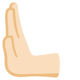 🏻 Leftwards Pushing Hand: Light Skin Tone Emoji