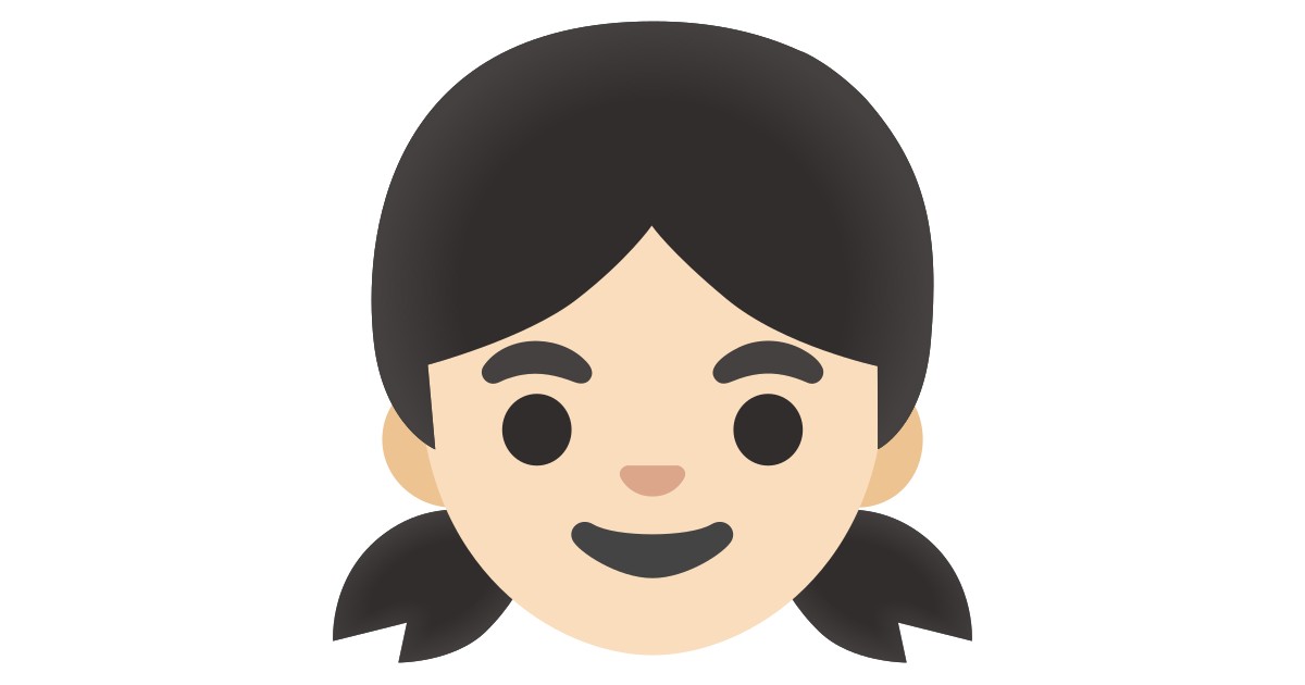 👧🏻 Menina: Pele Clara Emoji