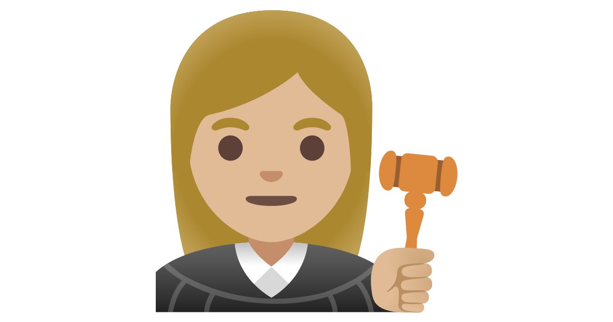 👩🏼‍⚖️ Woman Judge: Medium-Light Skin Tone Emoji