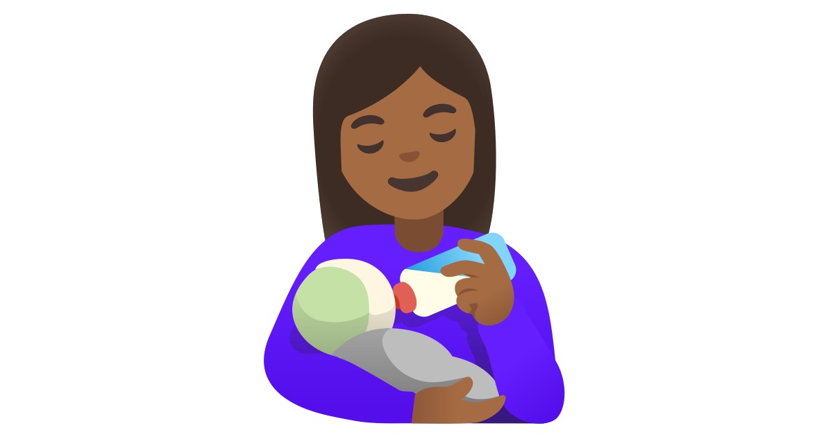 👩🏾‍🍼 Woman Feeding Baby: Medium-Dark Skin Tone Emoji