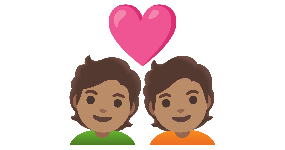 💑🏽 Pareja Enamorada: Tono De Piel Medio Emoji