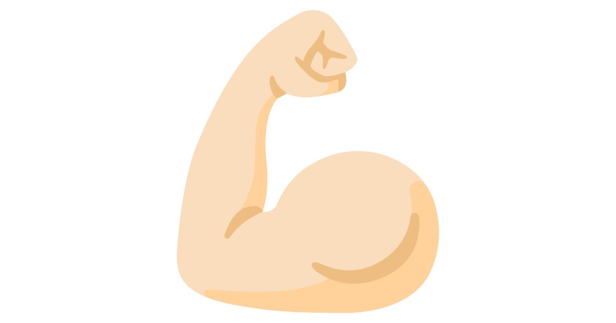 💪🏻 Biceps Contracté : Peau Claire Emoji