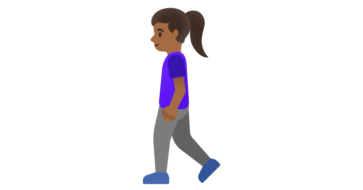 🚶🏾‍♀️ Woman Walking: Medium-Dark Skin Tone Emoji