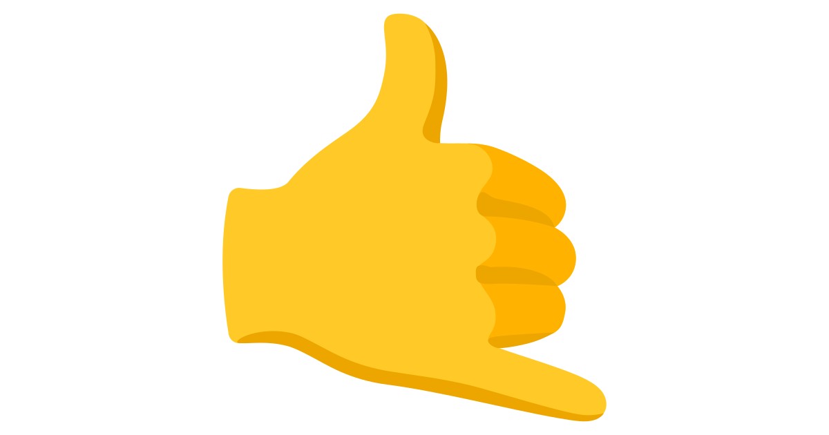 🤙 Signe Appel Téléphonique Avec Les Doigts Emoji
