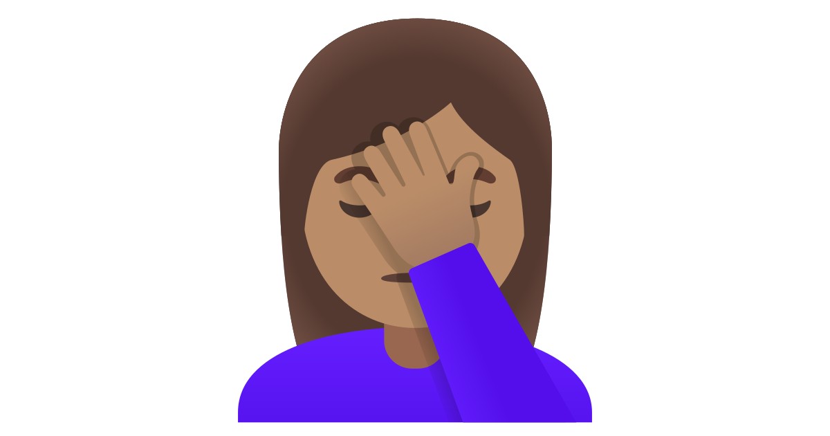 🤦🏽‍♀️ Woman Facepalming: Medium Skin Tone Emoji