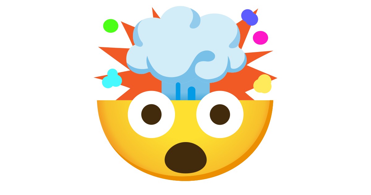 🤯 Exploding Head Emoji, Shocked Emoji
