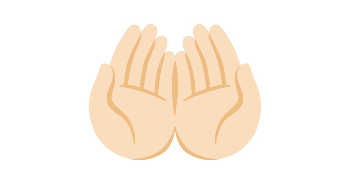 🤲🏻 Palms Up Together: Light Skin Tone Emoji