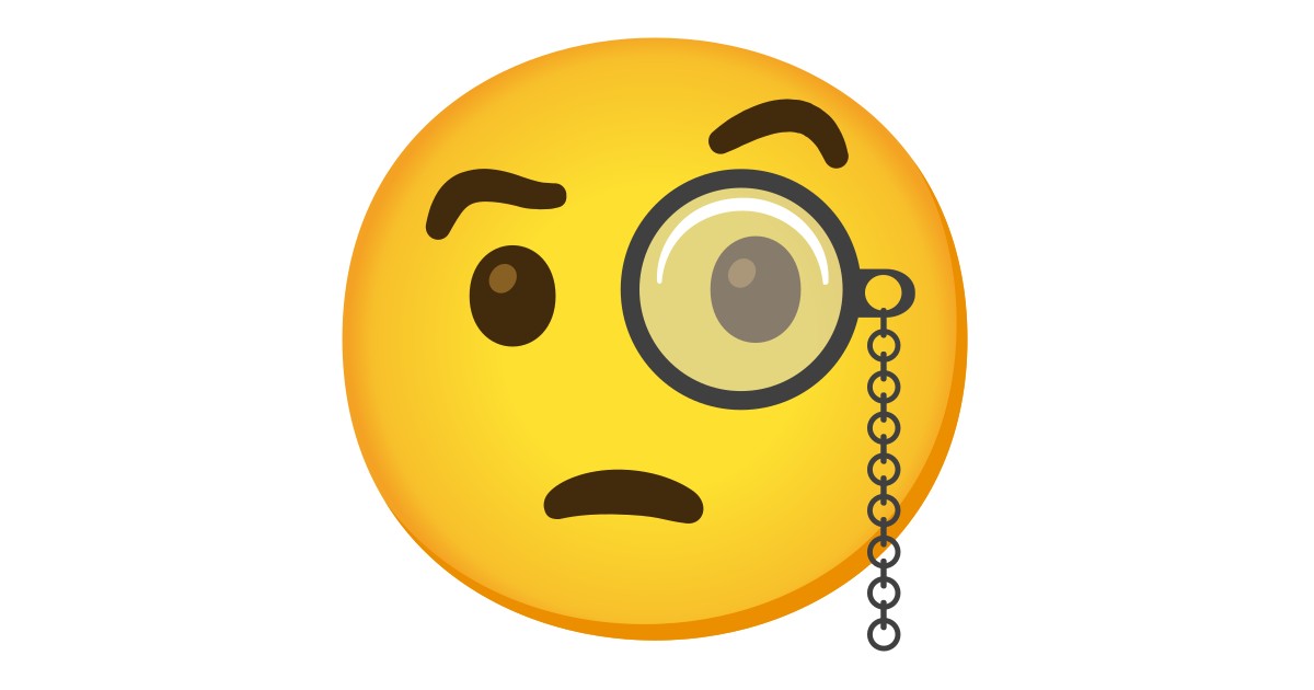 🧐 Gesicht mit Monokel Emoji