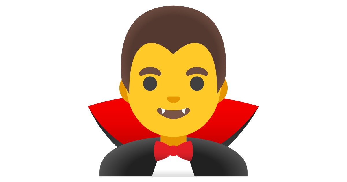 🧛‍♂️ Man Vampire Emoji, Dracula Emoji