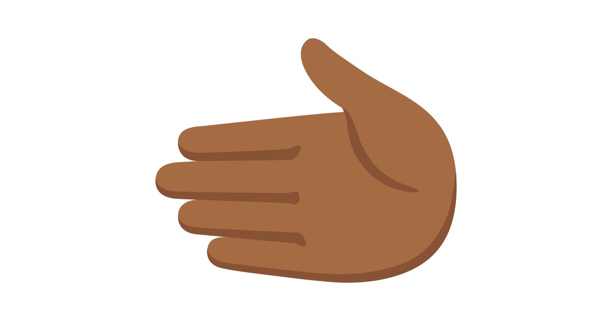 🫲🏾 Leftwards Hand: Medium-Dark Skin Tone Emoji