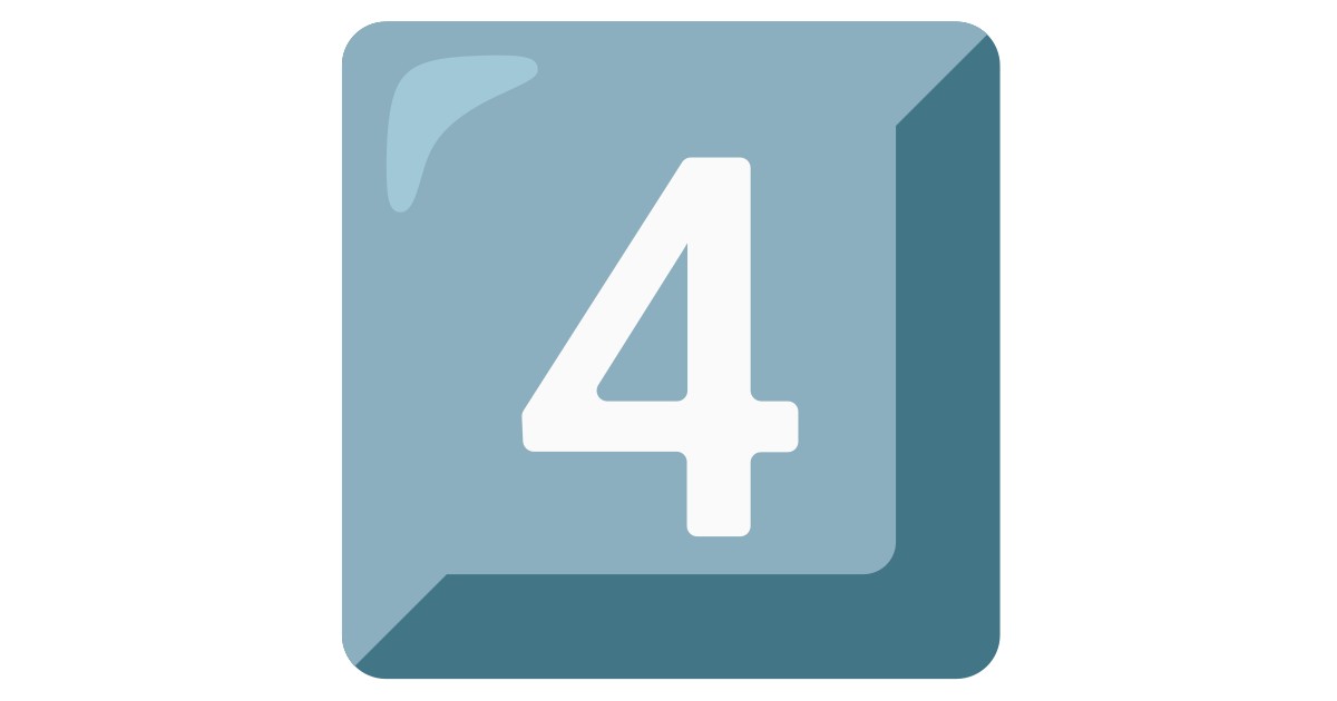 4️⃣ Keycap: 4 Emoji, Four Emoji