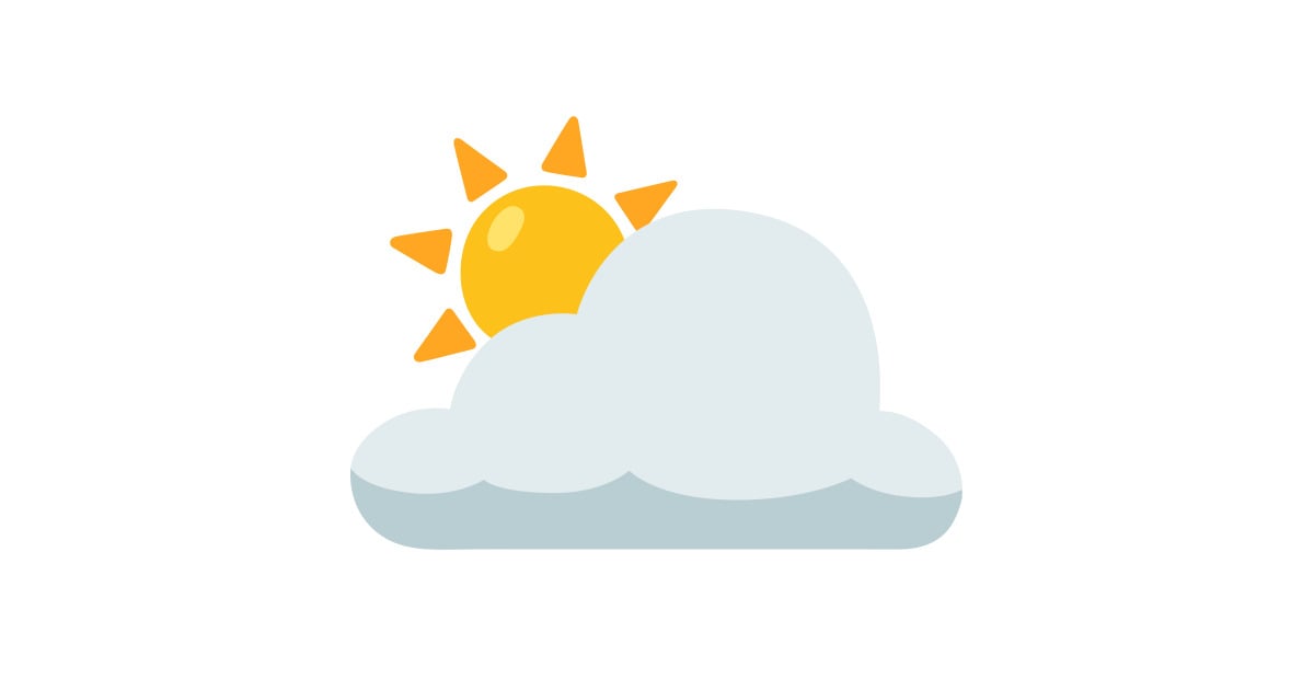 🌥️ Sun Behind Large Cloud Emoji: Meaning & Usage