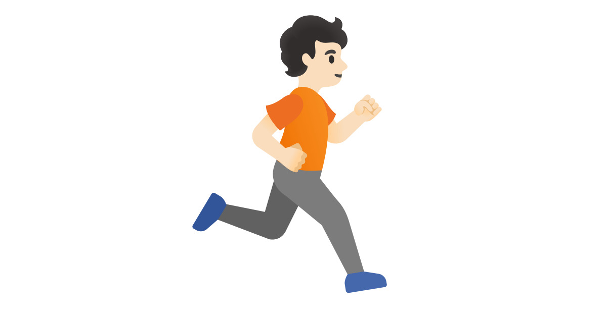 🏃🏻‍ ️ Person Running Facing Right: Light Skin Tone Emoji