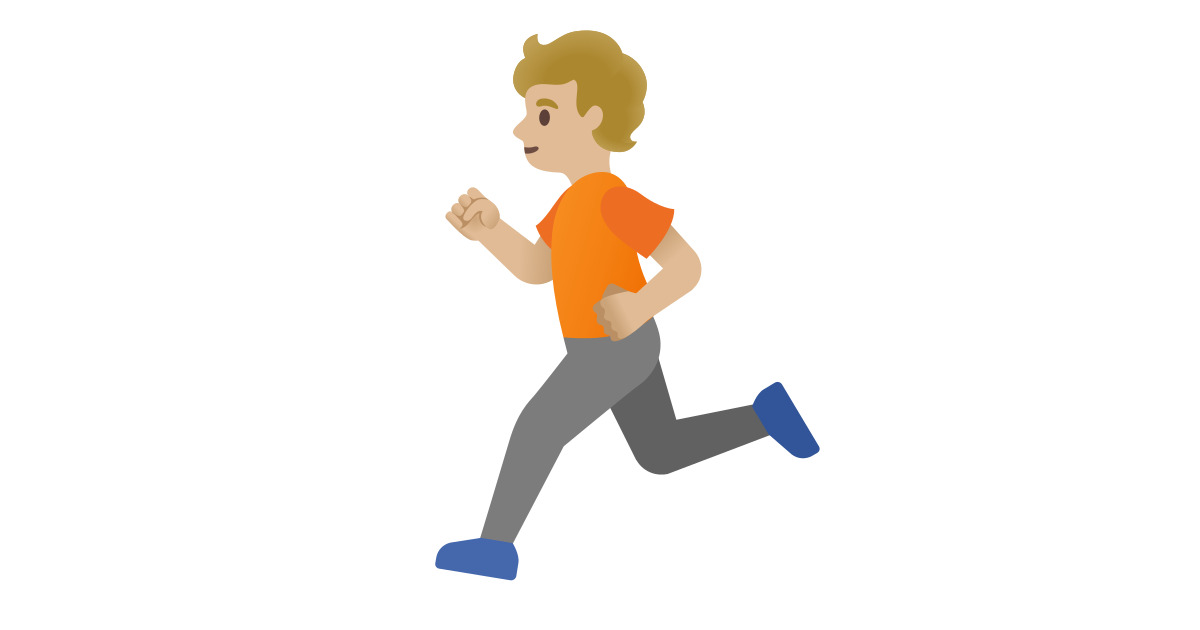 🏃🏼 Person Running: Medium-Light Skin Tone Emoji