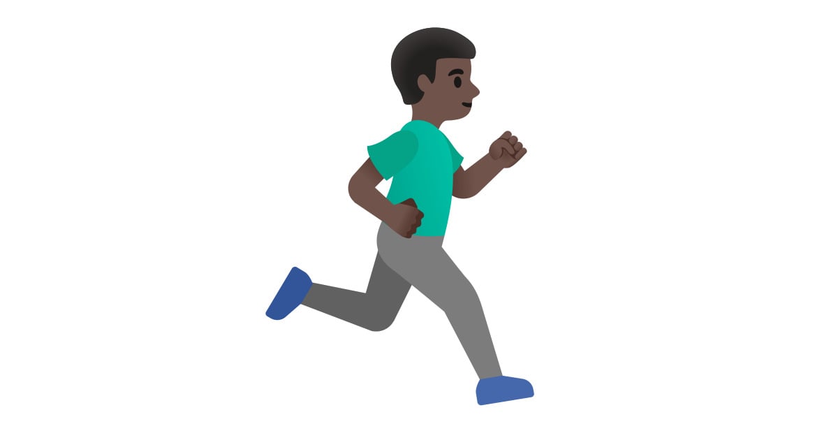 🏃🏿‍♂️‍ ️ Man Running Facing Right: Dark Skin Tone Emoji