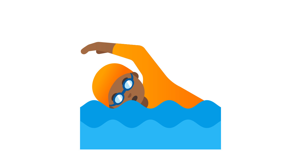 🏊🏾 Person Swimming: Medium-Dark Skin Tone Emoji