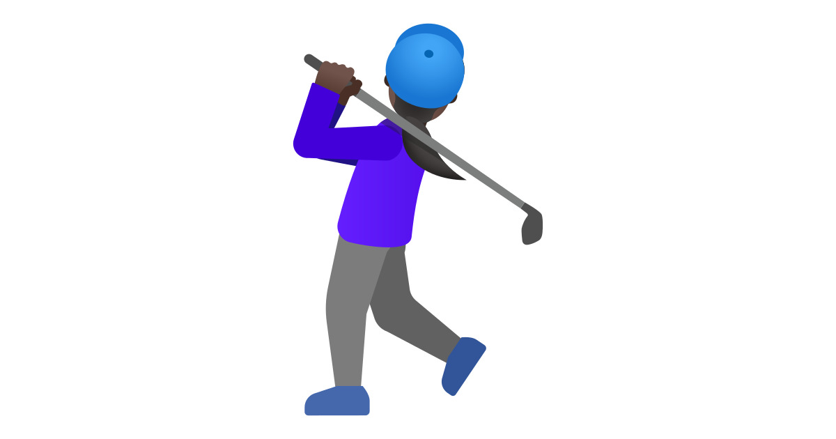🏌🏿‍♀️ Woman Golfing: Dark Skin Tone Emoji