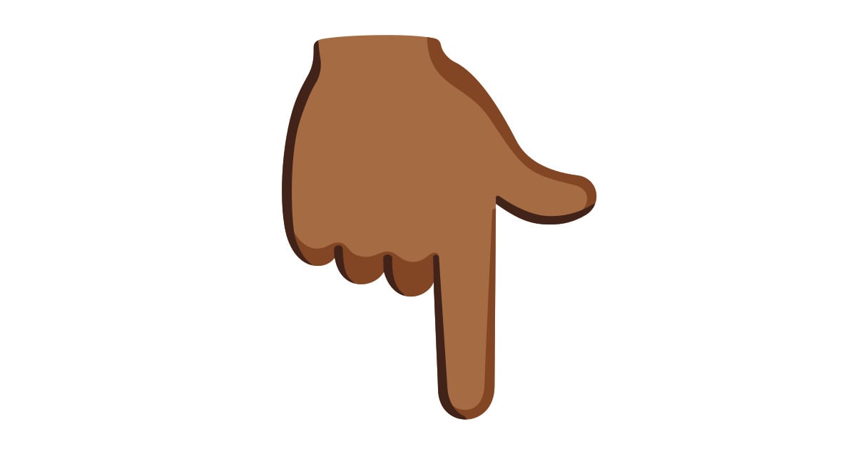 👇🏾 Backhand Index Pointing Down: Medium-Dark Skin Tone Emoji