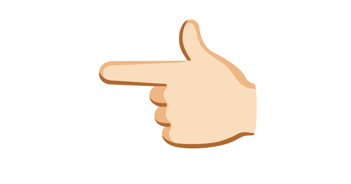 👈🏻 Backhand Index Pointing Left: Light Skin Tone Emoji