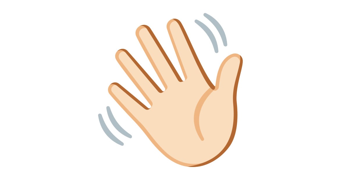 👋🏻 Waving Hand: Light Skin Tone Emoji
