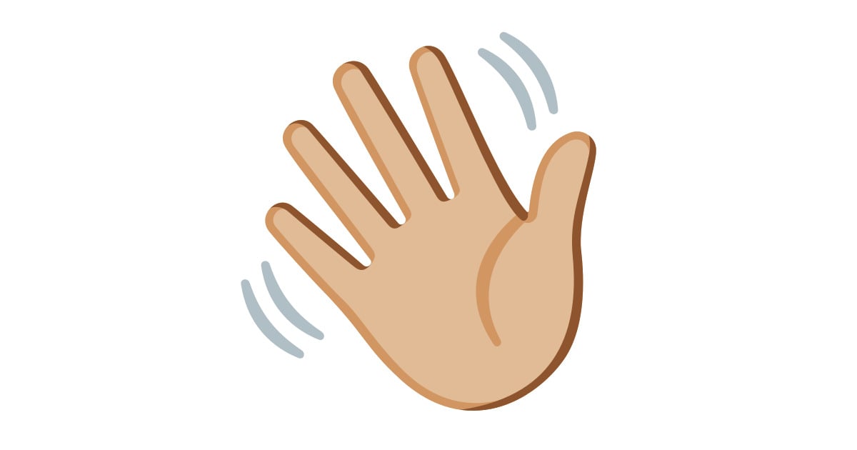 👋🏼 winkende Hand: mittelhelle Hautfarbe Emoji