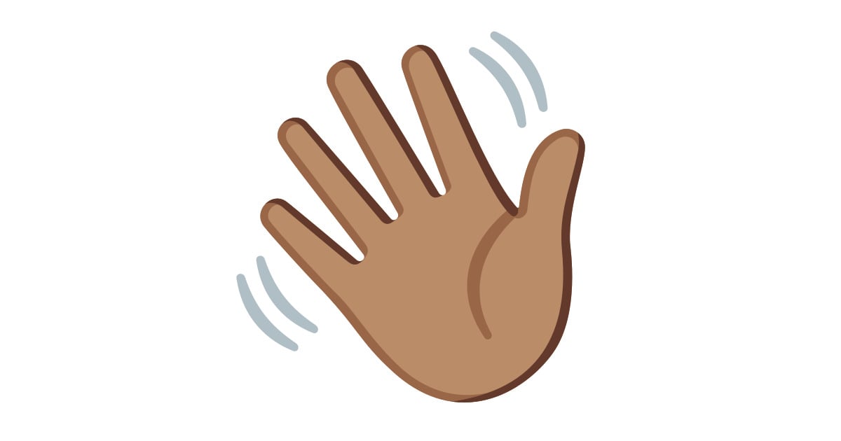 Emoji Saludando Con La Mano 👋🏾 Mano Saludando: Tono De Piel
