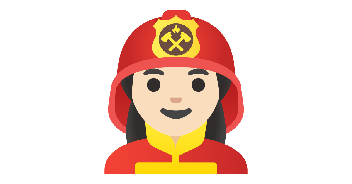 👩🏻‍🚒 Bombeira: Pele Clara Emoji