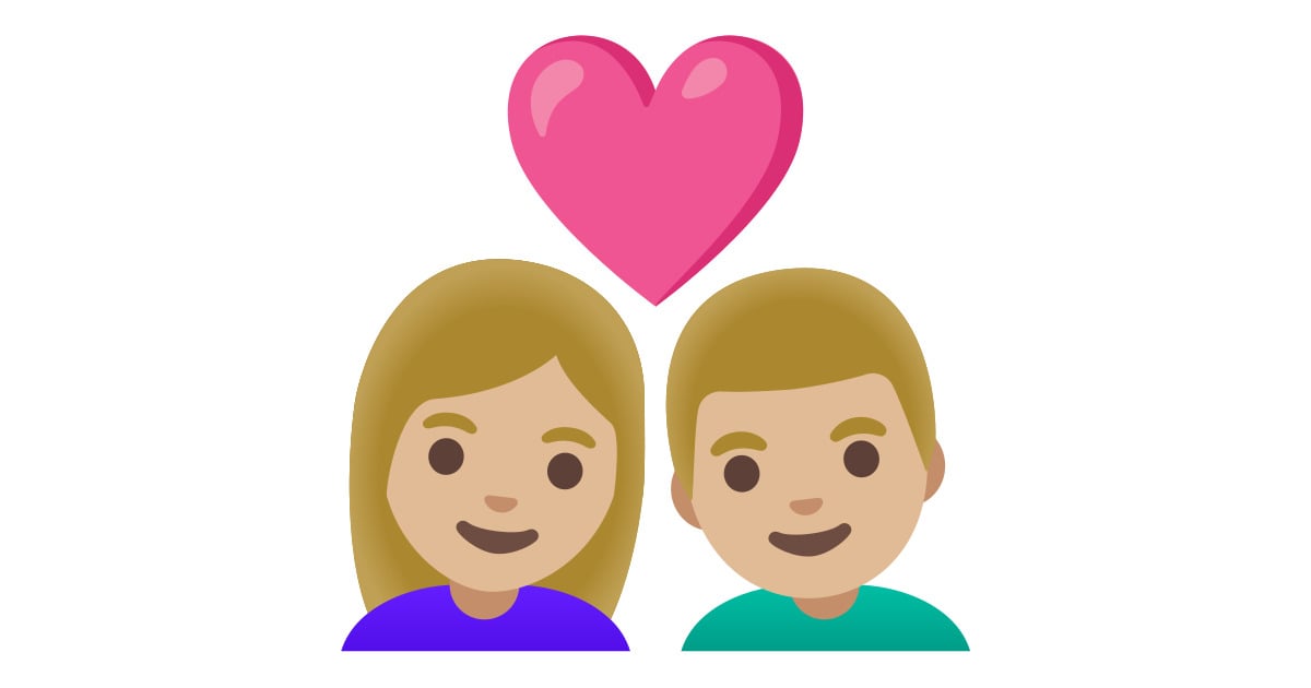 👩🏼‍ ️‍👨🏼 Pareja Enamorada: Mujer, Hombre, Tono De Piel Claro Medio Emoji