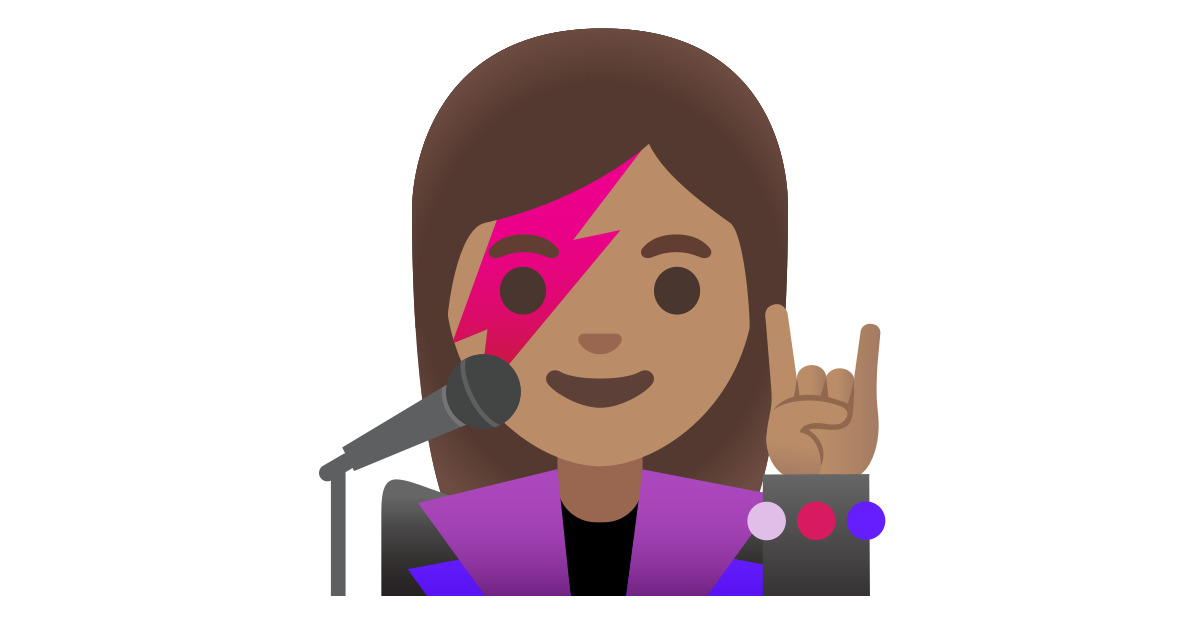 👩🏽‍🎤 Woman Singer: Medium Skin Tone Emoji