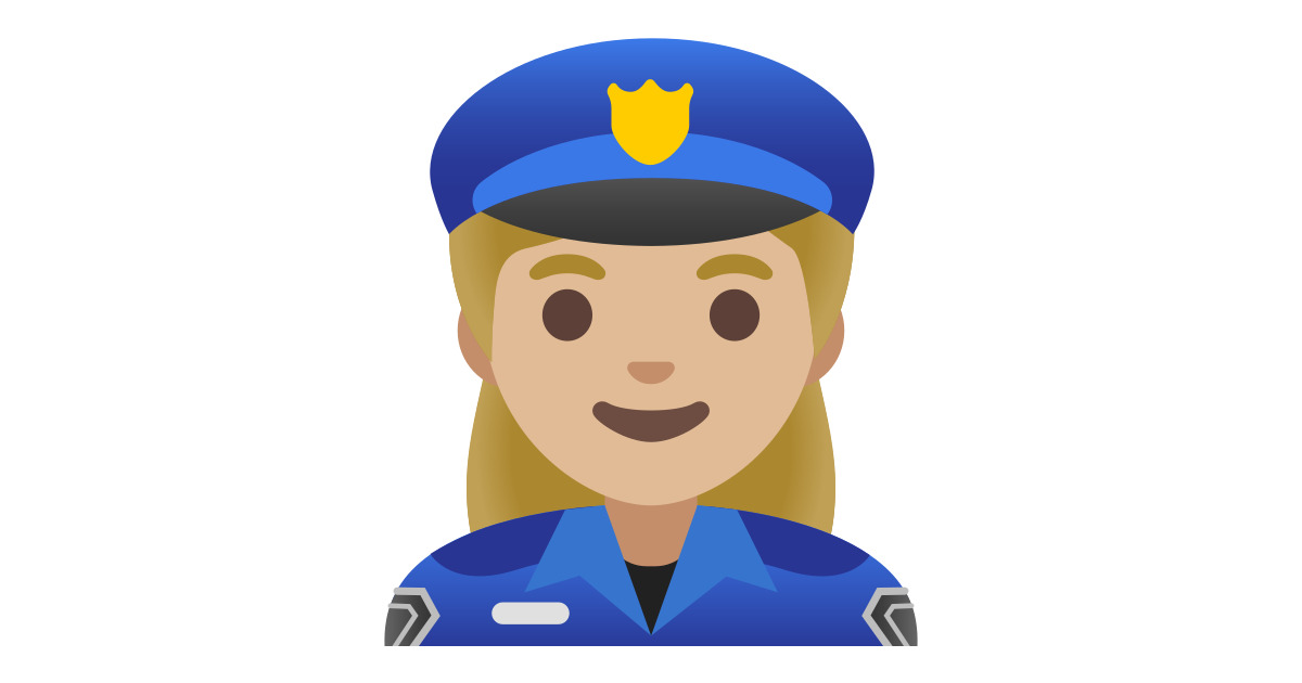 👮🏼‍♀️ Woman Police Officer: Medium-Light Skin Tone Emoji