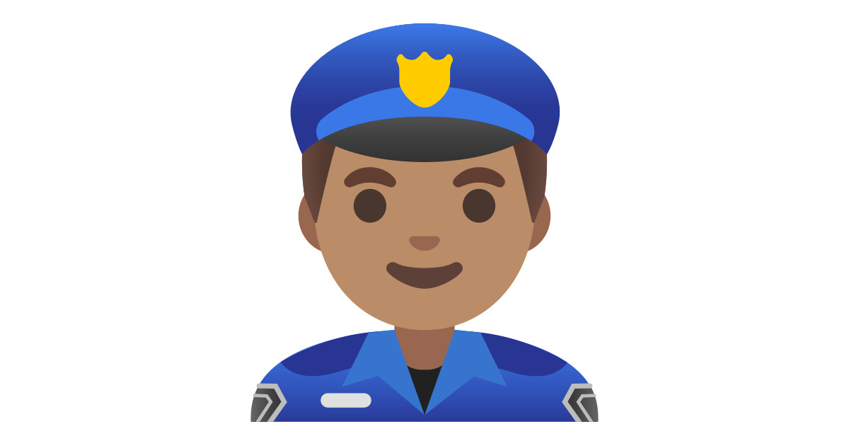 👮🏽‍♂️ Man Police Officer: Medium Skin Tone Emoji