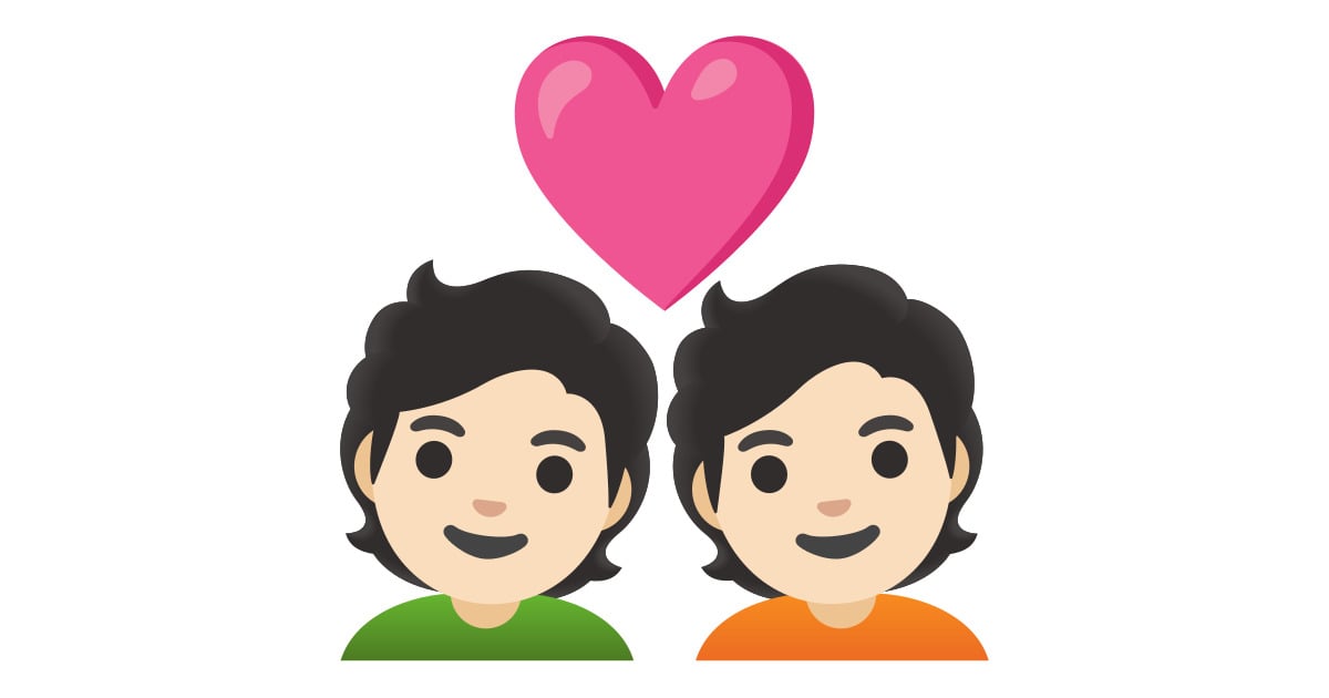 💑🏻 Pareja Enamorada: Tono De Piel Claro Emoji