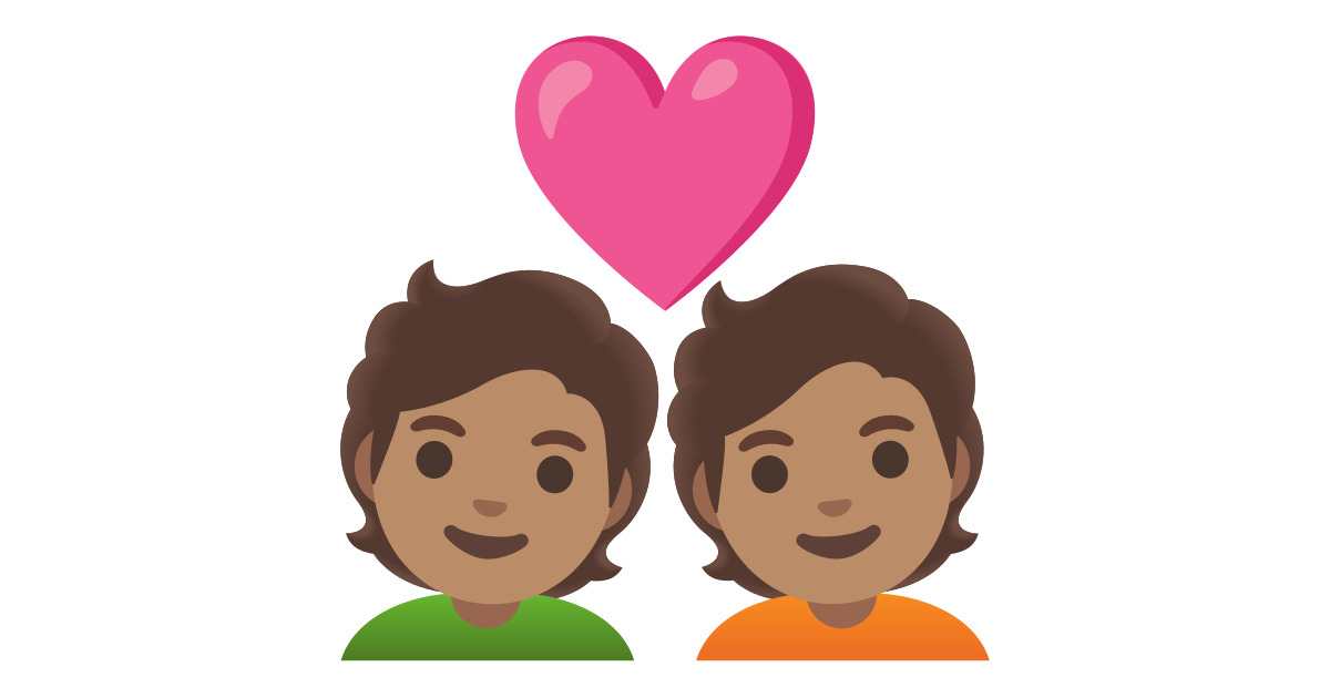 💑🏽 Pareja Enamorada: Tono De Piel Medio Emoji