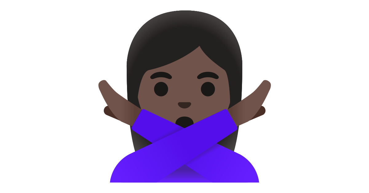 🙅🏿‍♀️ Woman Gesturing No: Dark Skin Tone Emoji