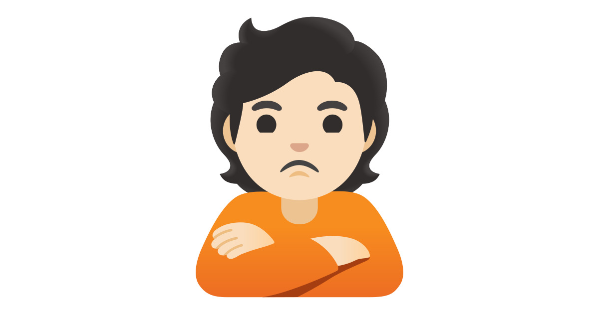 🙎🏻 Person Pouting: Light Skin Tone Emoji