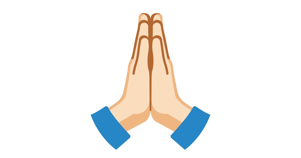 🙏🏻 Folded Hands: Light Skin Tone Emoji